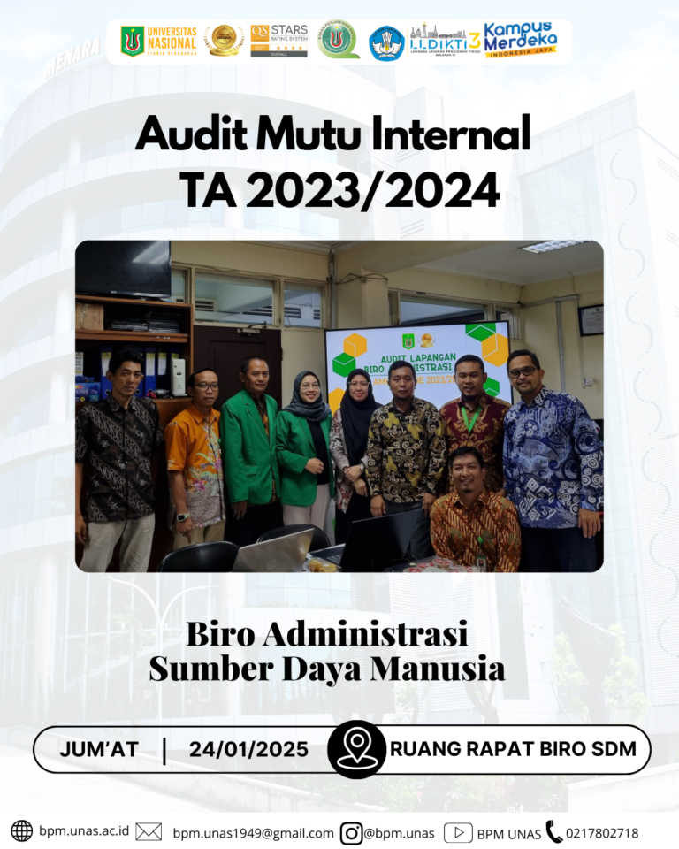 Audit Mutu Internal TA 2023/2024 – Biro Adm. Sumber Daya Manusia – Badan Penjaminan Mutu ...