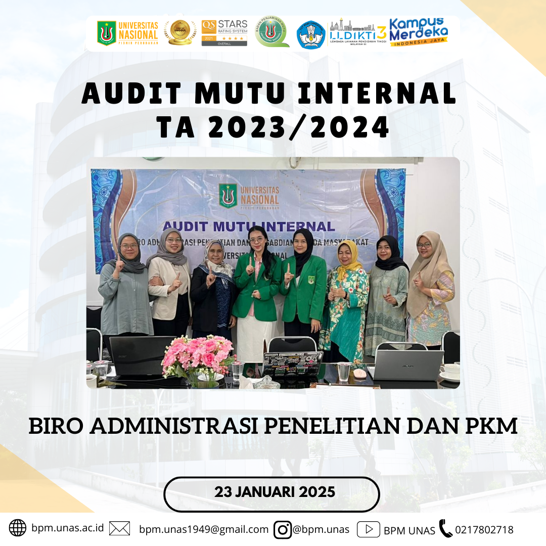 Audit Mutu Internal TA 2023/2024 – Biro Administrasi Penelitian dan PkM – Badan Penjaminan Mutu ...