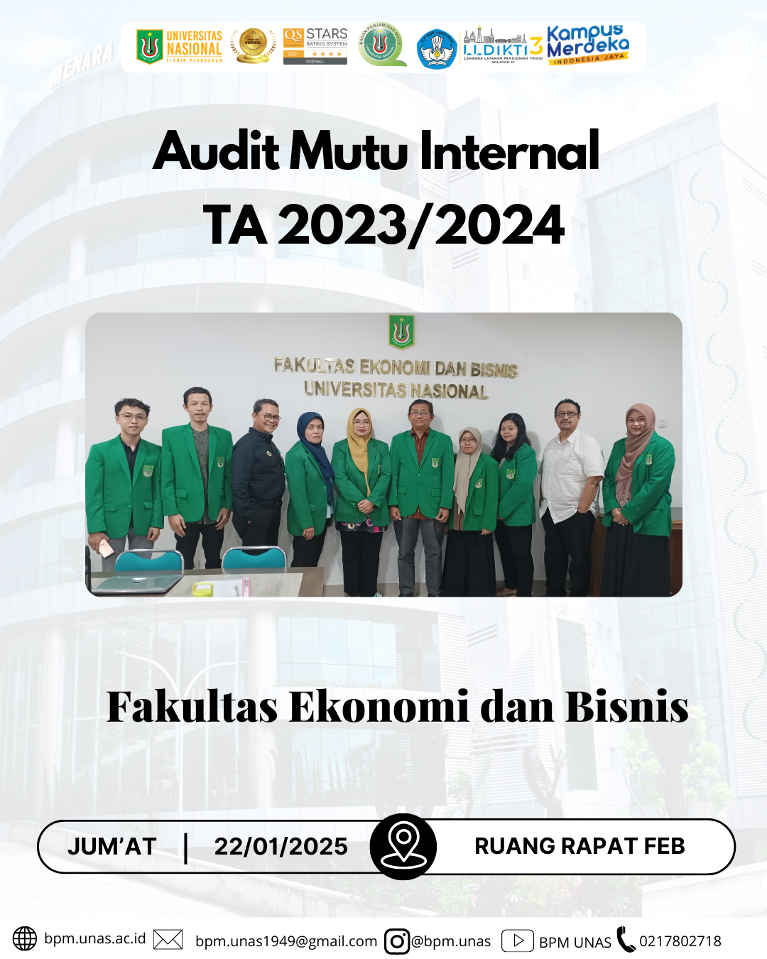 Audit Mutu Internal TA 2023/2024 – Fakultas Ekonomi dan Bisnis – Badan ...