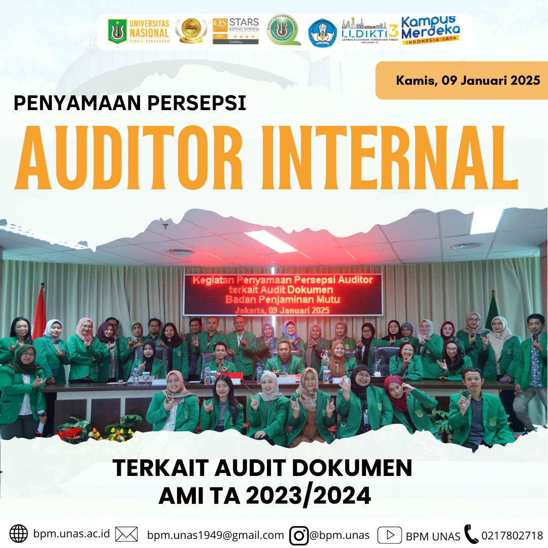 Penyamaan Persepsi Auditor Internal terkait Audit Dokumen AMI TA 2023/2024 – Badan Penjaminan ...