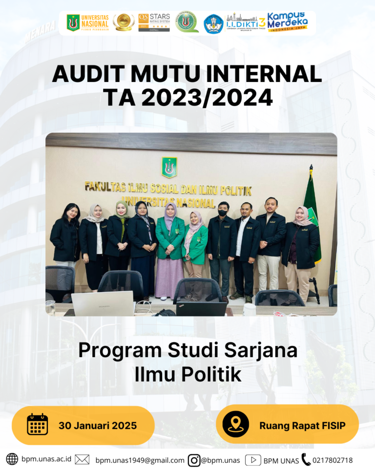 Audit Mutu Internal TA 2023/2024 – Program Studi Sarjana Ilmu Politik – Badan Penjaminan Mutu ...