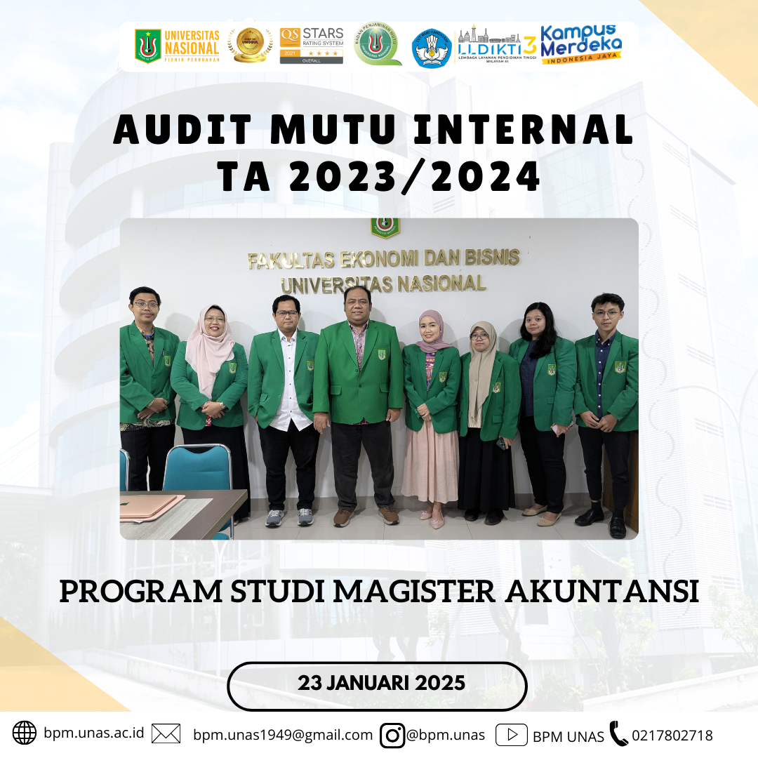Audit Mutu Internal TA 2023/2024 – Program Studi Magister Akuntansi – Badan Penjaminan Mutu ...