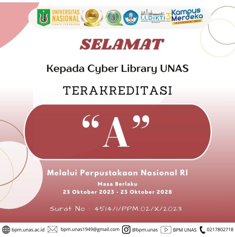 Selamat Kepada Cyber Library UNAS Terakreditasi A – Badan Penjaminan ...