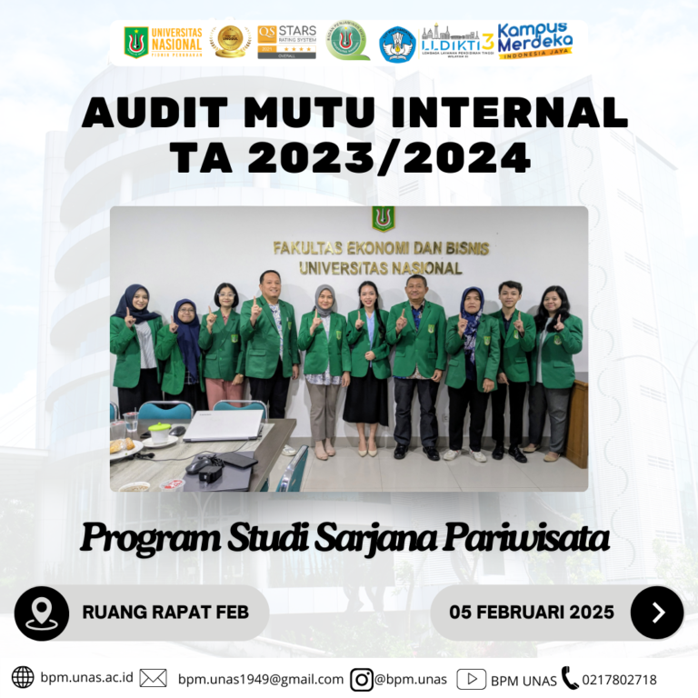 Audit Mutu Internal TA 2023/2024 – Program Studi Sarjana Pariwisata – Badan Penjaminan Mutu ...