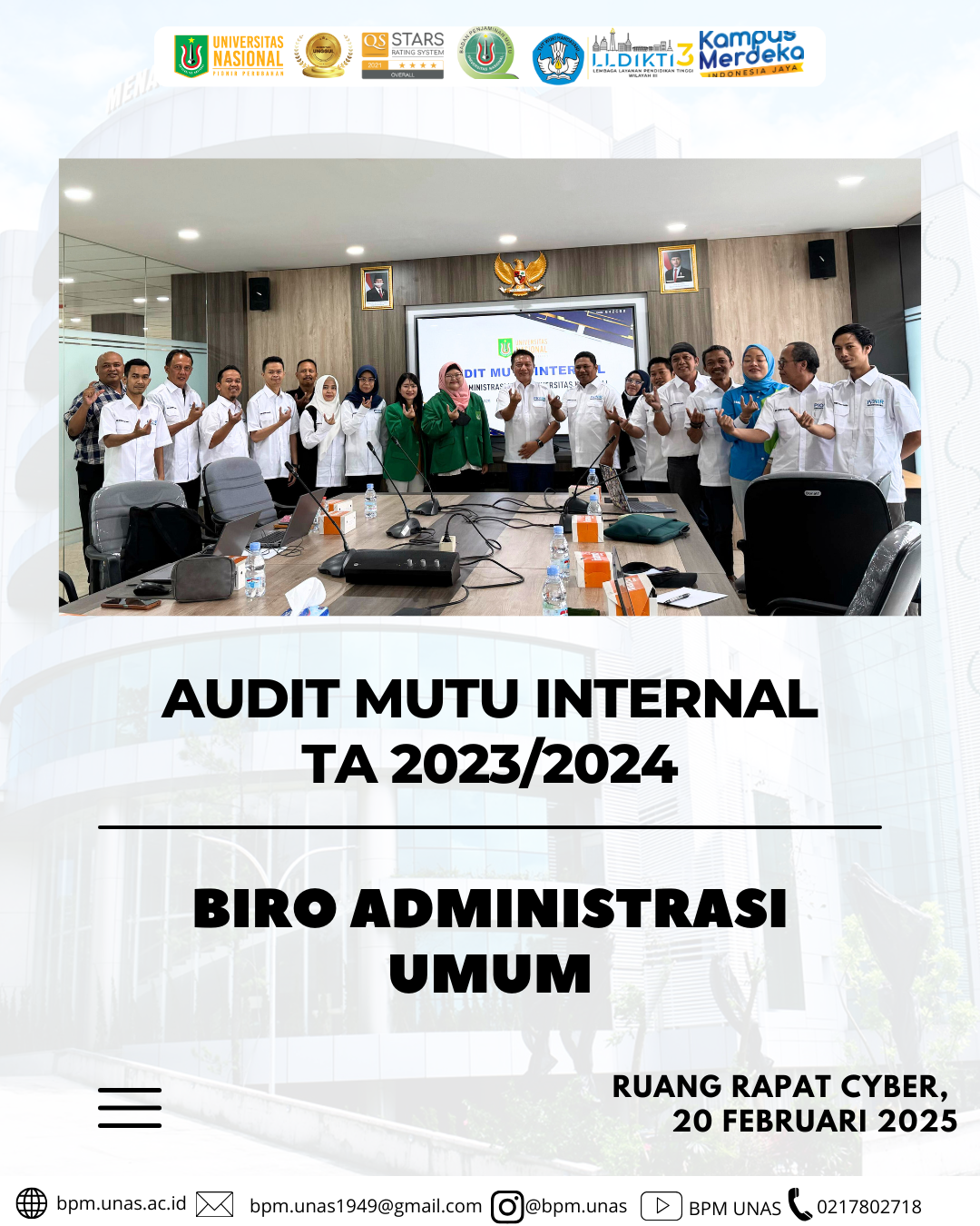Audit Mutu Internal TA 2023/2024 – Biro Administrasi Umum – Badan ...